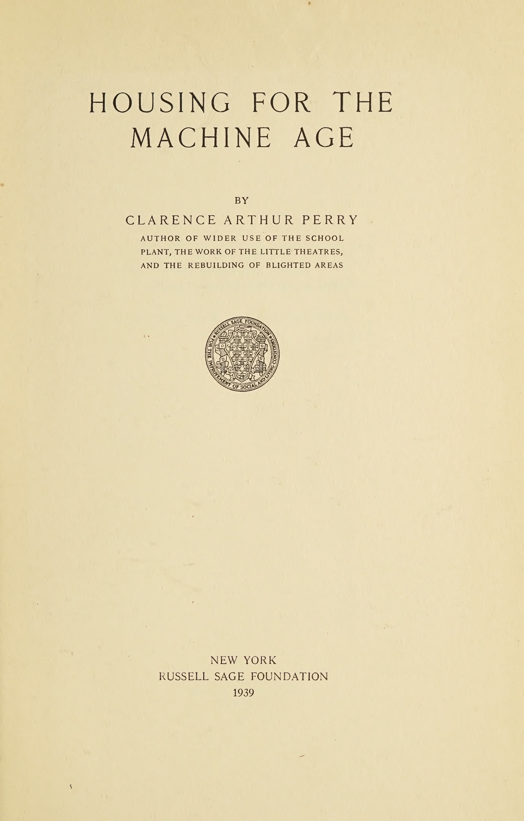 The Neighborhood Unit Plan | RSF