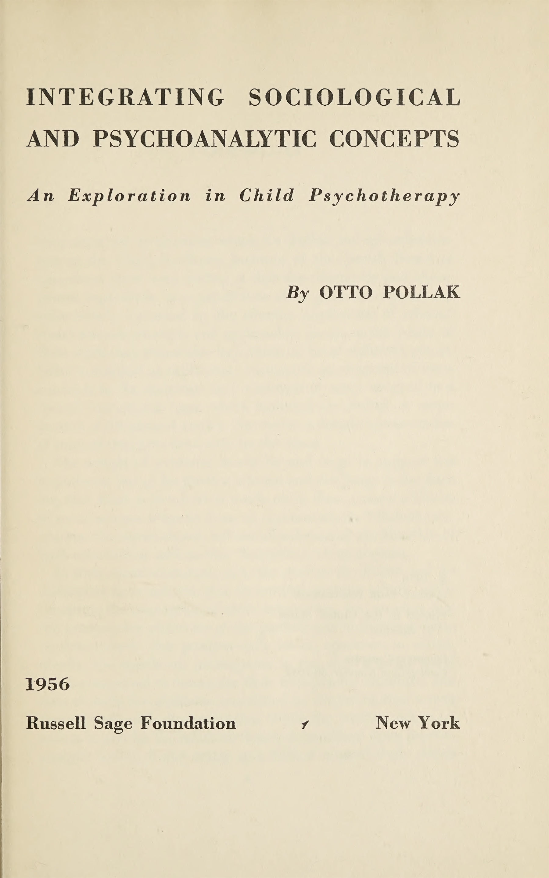 Social Science and Psychotherapy for Children | RSF